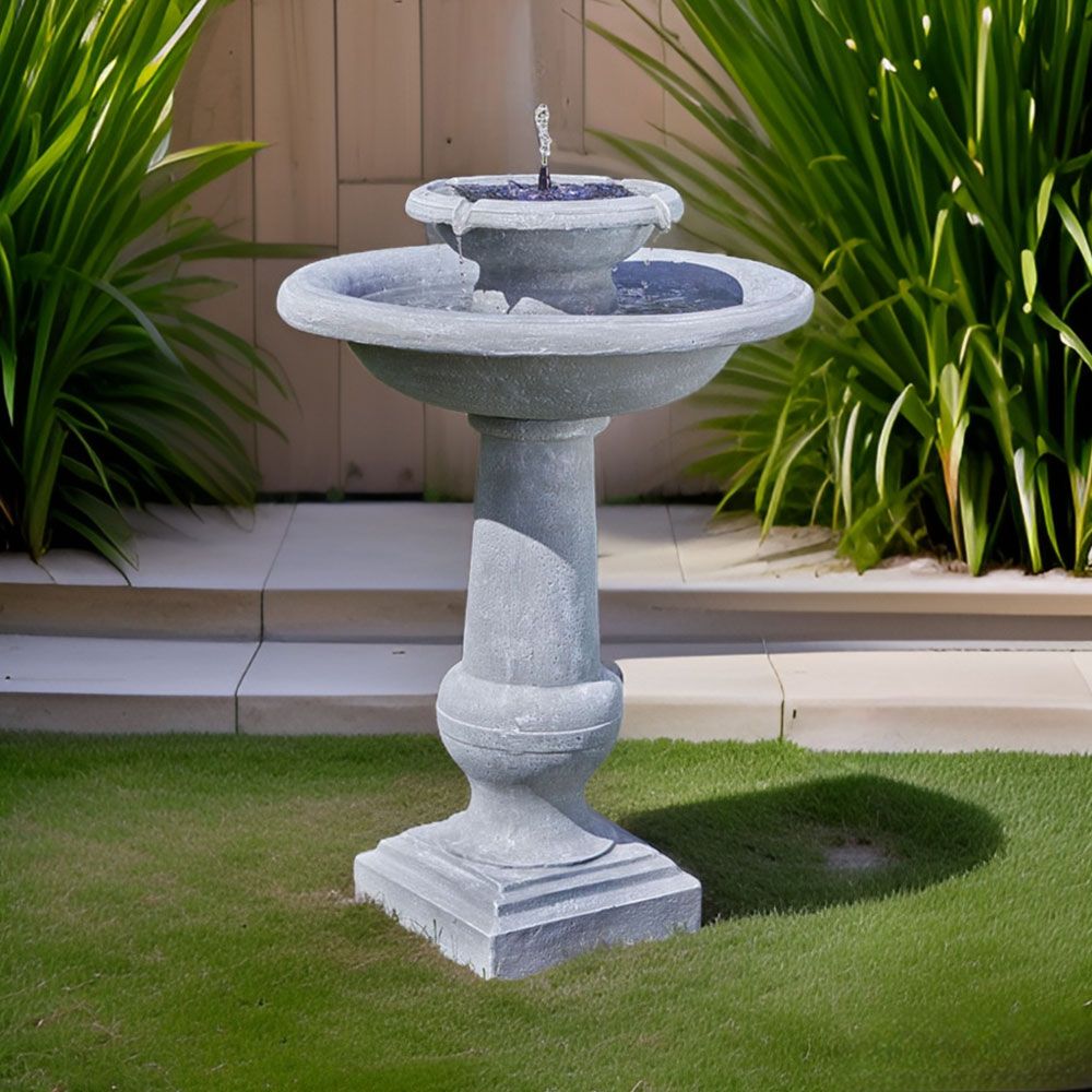 Solar Powered Chatsworth 2 Tier Fountain