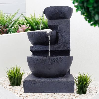 Sutherland Solar Waterfall Fountain Jardin Rock Fountain Water Feature