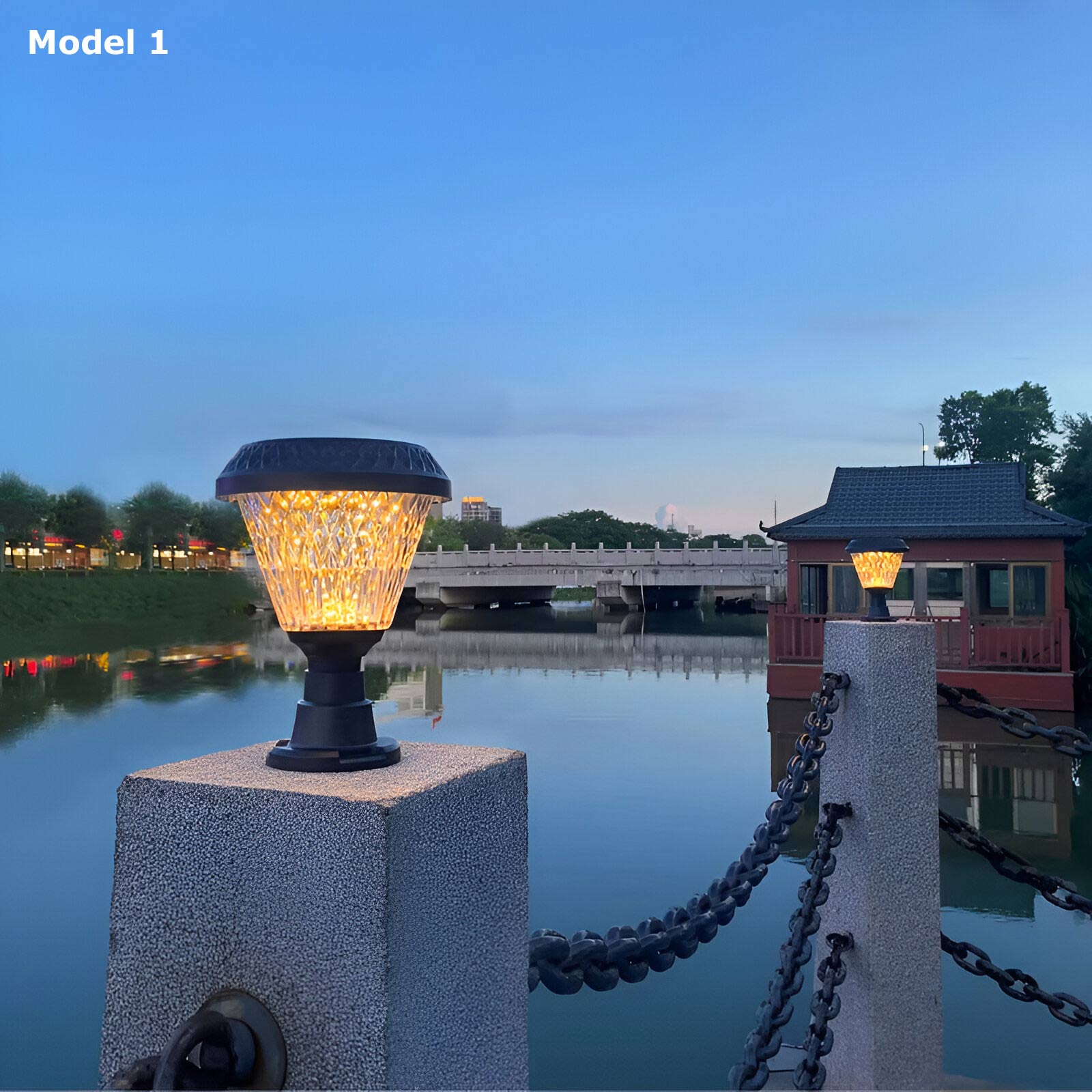 Solar Garden Post Lights 6 LEDs | Bright Patio & Deck Lighting | PowerBee