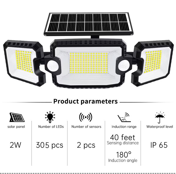 1200‑Lumen Dual PIR Solar Security Light | PowerBee UK