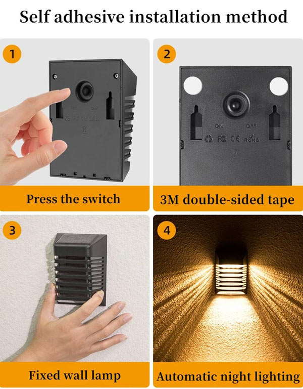 Warm White Solar Fence Lights – Auto Dusk to Dawn | PowerBee