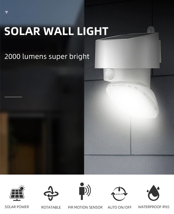 Sentinel Solar Wall Light – 2000 Lumen | PowerBee