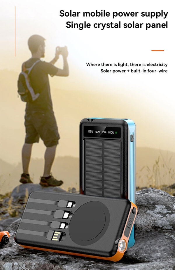 10,000mAh Solar Phone Charger | Shockproof, Wireless | PowerBee