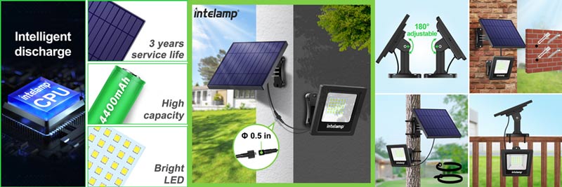 Solar Floodlight Auto Dimming 1200LM IP65 Waterproof | PowerBee