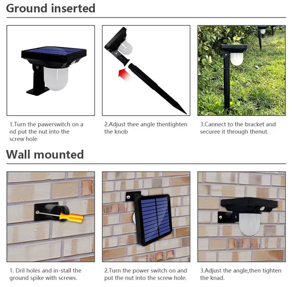 Solar Motion Sensor Path Lights – 2 Pack PIR | PowerBee