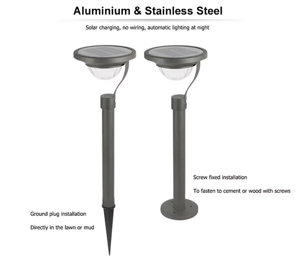 Solid Surface Solar Pathway Light Stands 2 Pack Solar Lights Outdoor