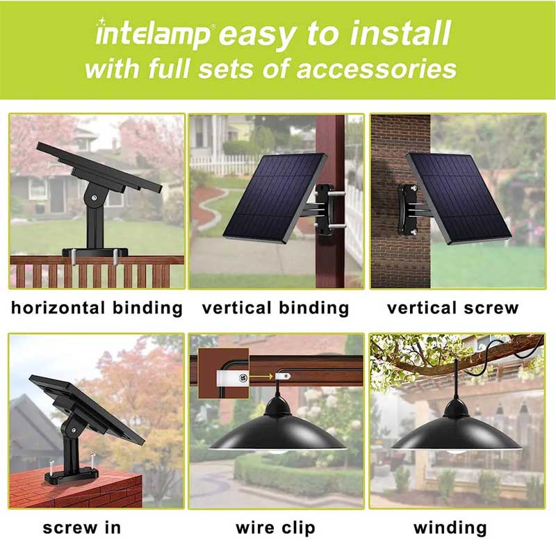 Solar Pendant Light with Remote – Adjustable, Waterproof, Indoor ...