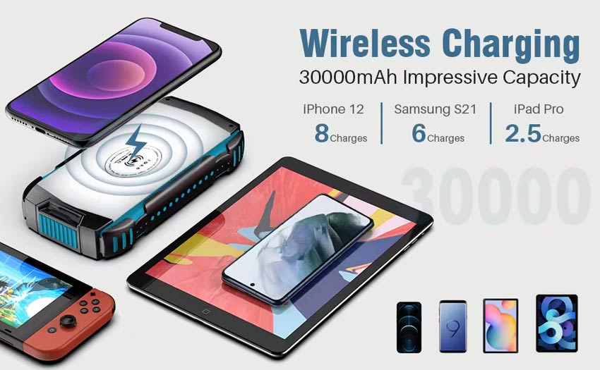 Rugged Solar Power Bank – 30000mAh, IP66, Fast Charge | PowerBee