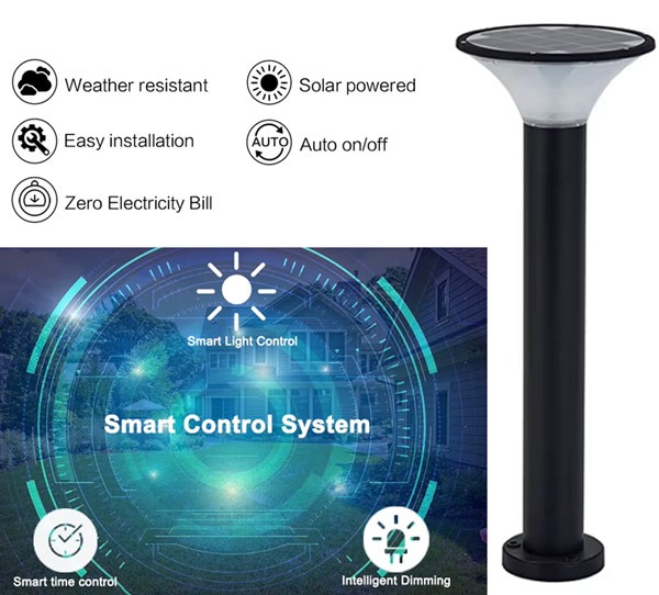 Cast Aluminium Solar Bollard Lights | Auto Light System | PowerBee UK